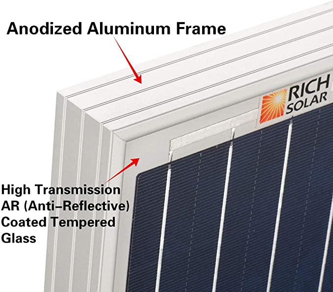 RICH SOLAR 100-Watt 12 Volt Polycrystalline Solar Panel - A Premium ...